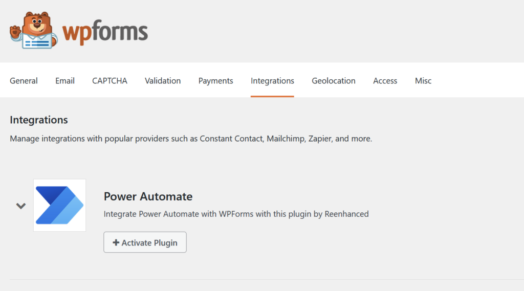 Getting Started with Power Automate for WPForms » reenhanced